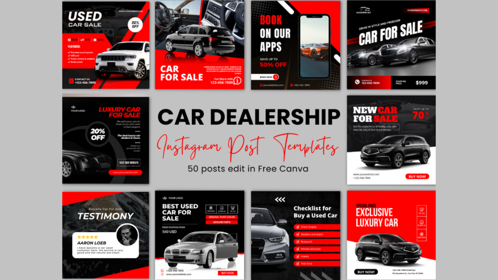 Car Dealership Instagram Post Templates, Car Dealers Social Media Post ...