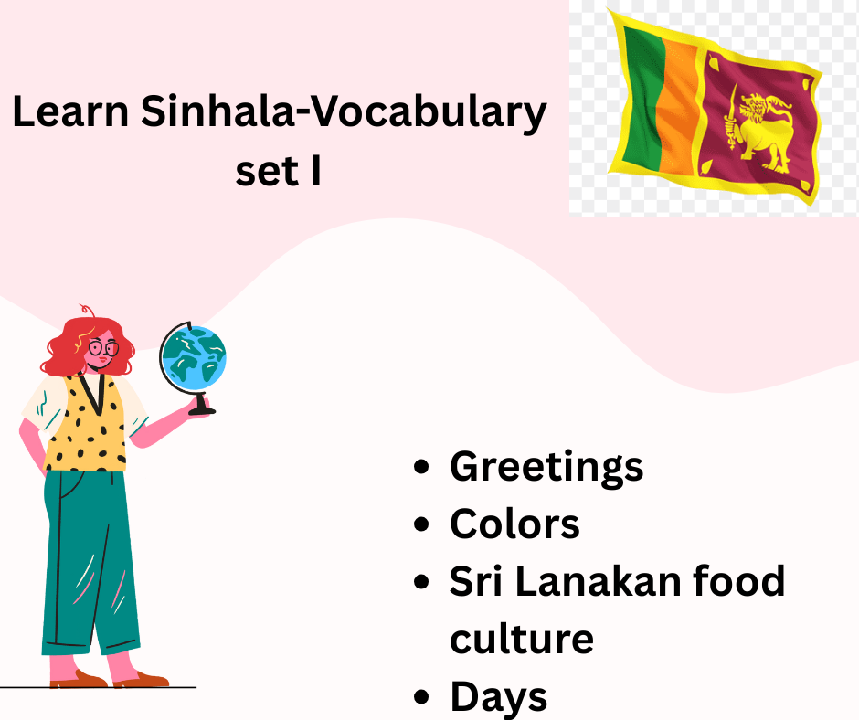 Learn Sinhala-Vocabulary set I