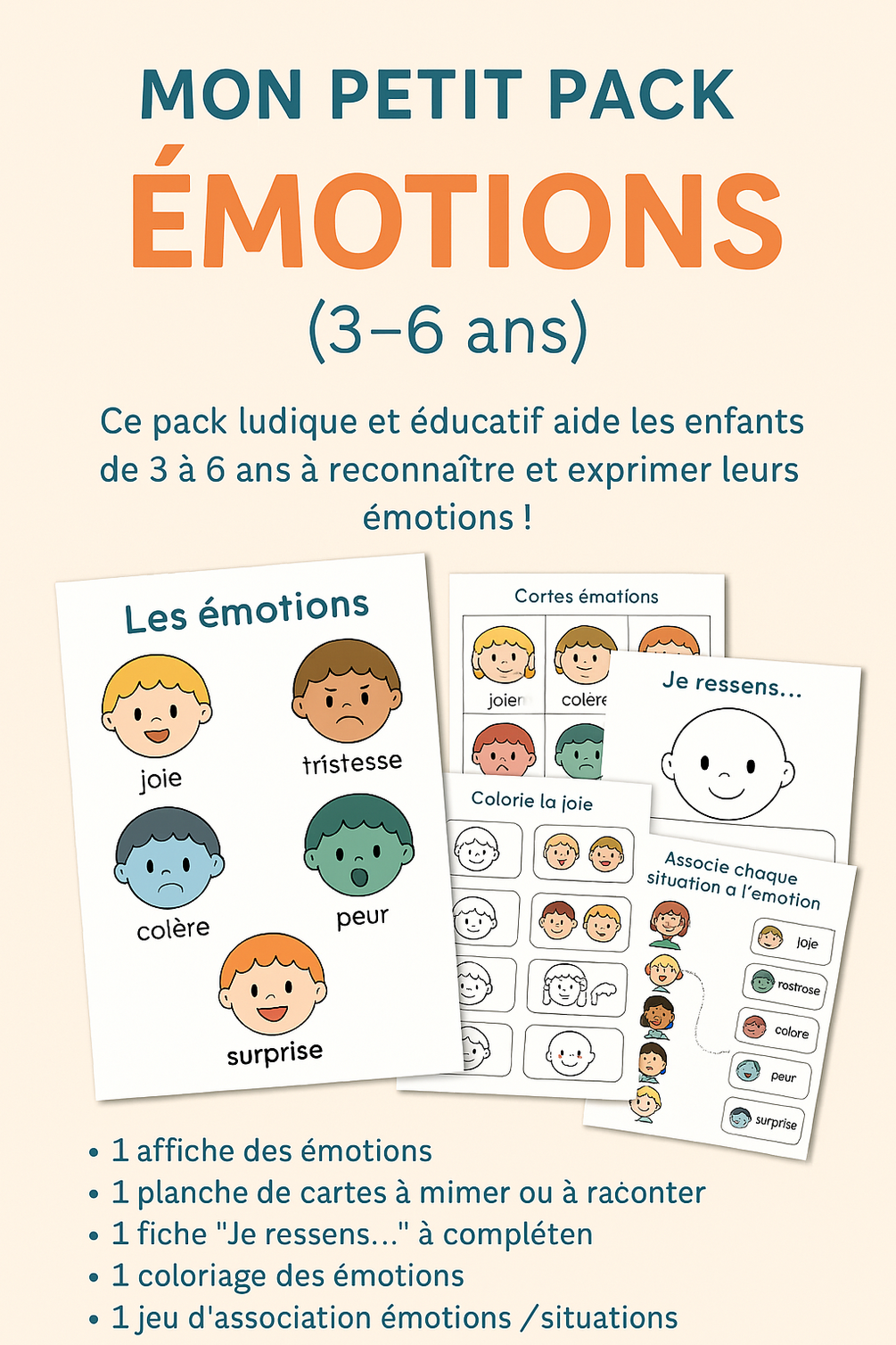 Mon petit pack des émotions (3-6 ans)