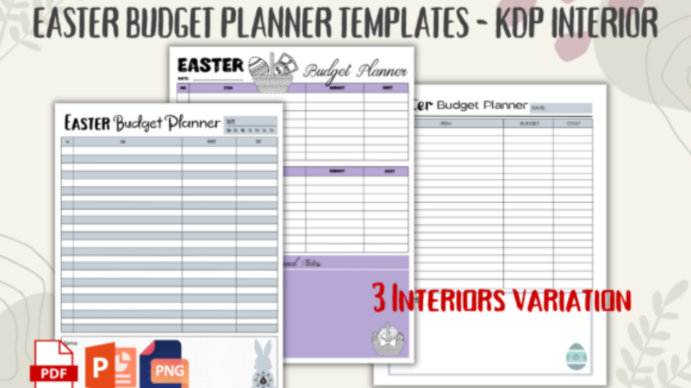 Easter Budget Planner Templates Set