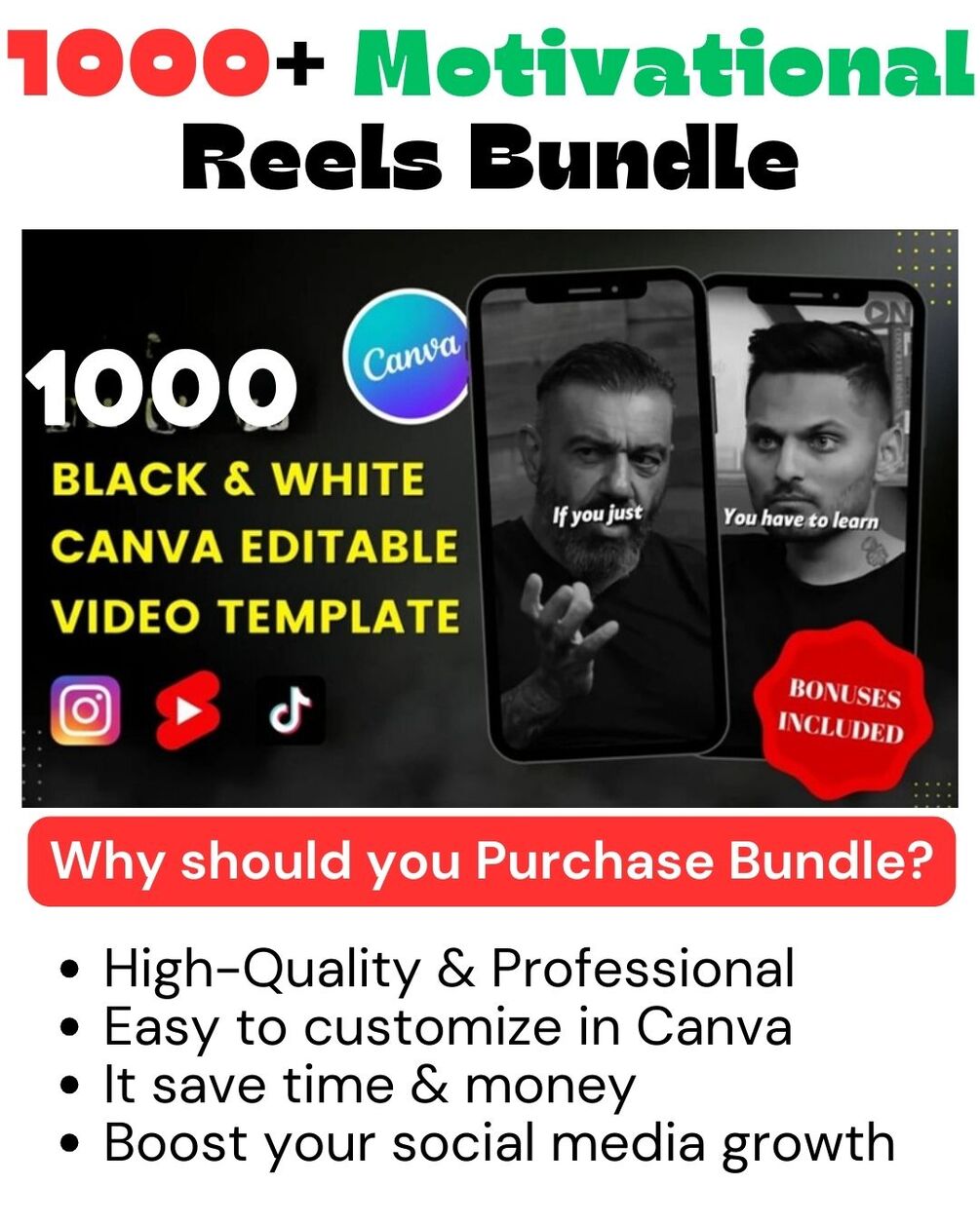 1000+ Motivational Reels Bundle