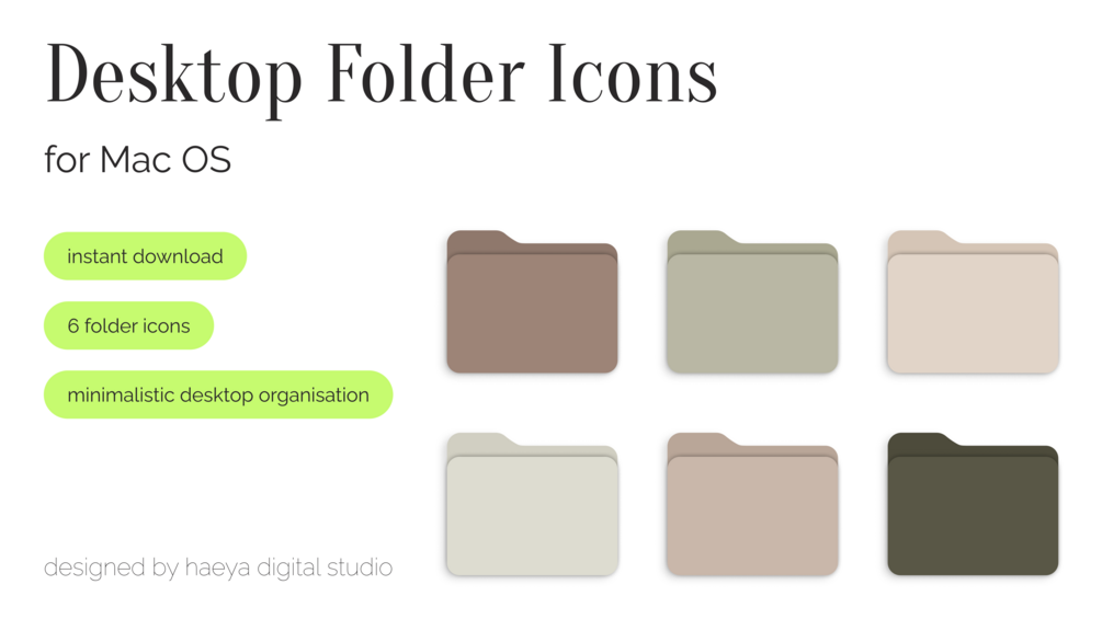 Free Desktop Folder Icons for Mac OS in Earth Colors