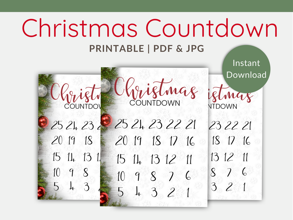 Christmas Countdown Printable