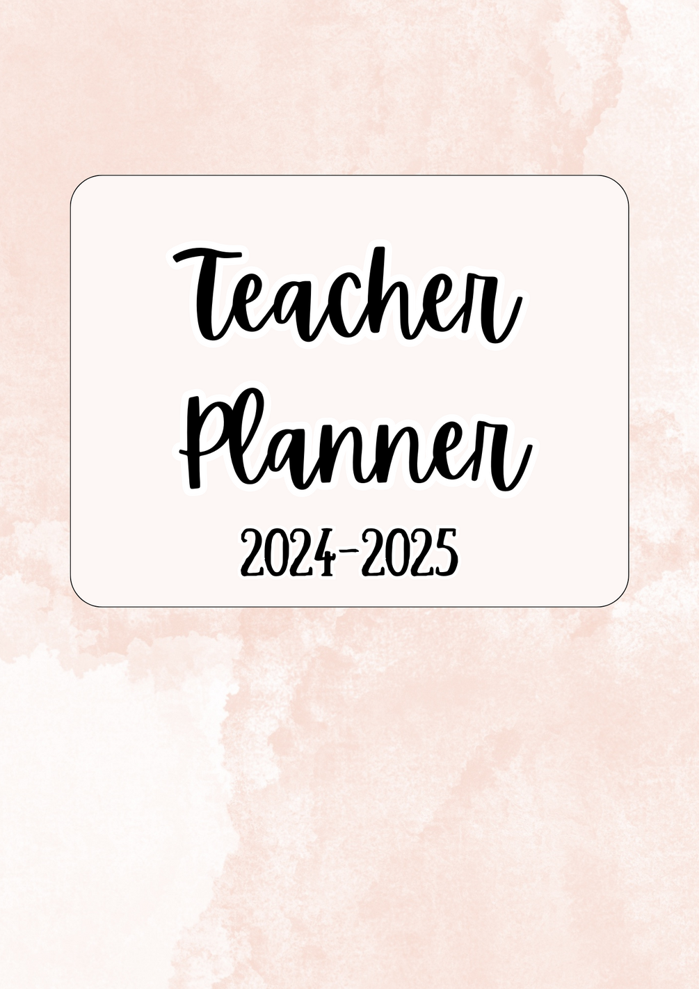Teacher planner 2024