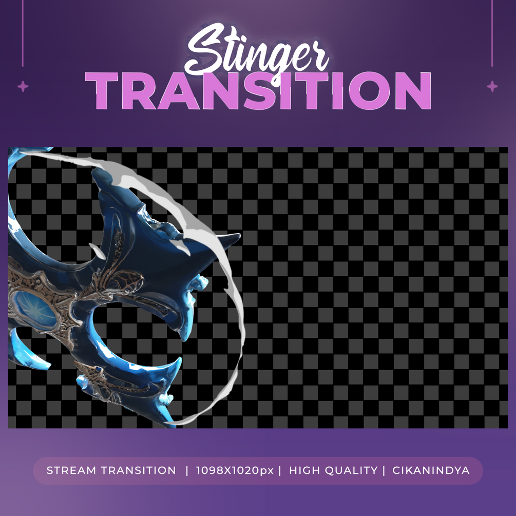 Animated Stinger Transition Frost Shuriken | Sleek Ninja Overlay for Streamers & Vtubers | Cool ...