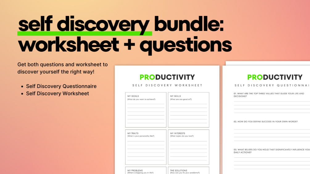Self Discovery Bundle (Productivity Pack)