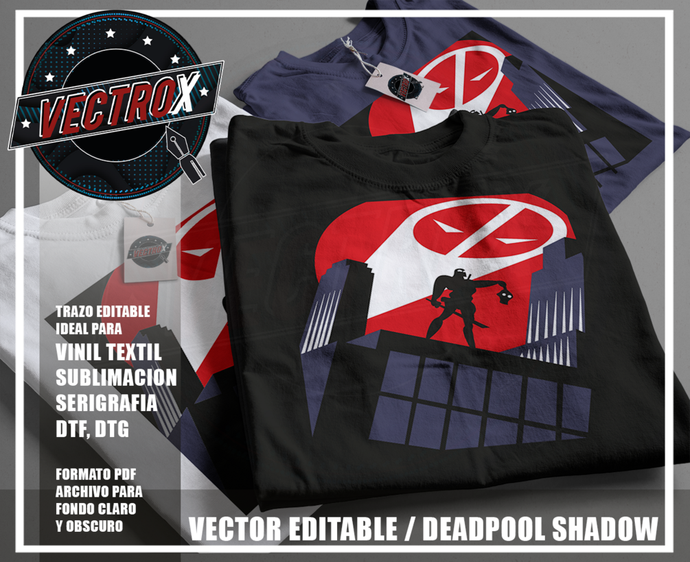 Vector Editable - Deadpool Shadow