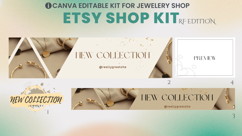 Etsy Banner Template Editable in Canva, DIY Etsy Photo Cover Template, Etsy Shop Graphics ...