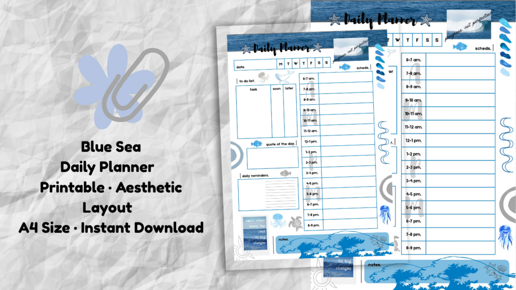 Blue Sea Daily Planner