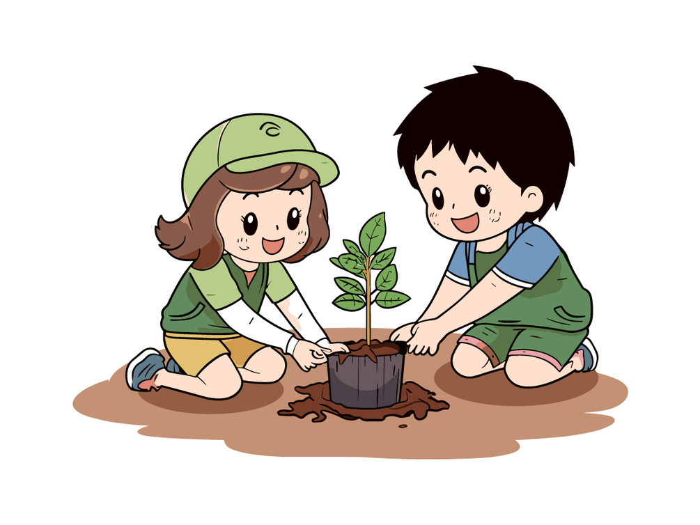 Kids Planting Trees for a Greener Tomorrow