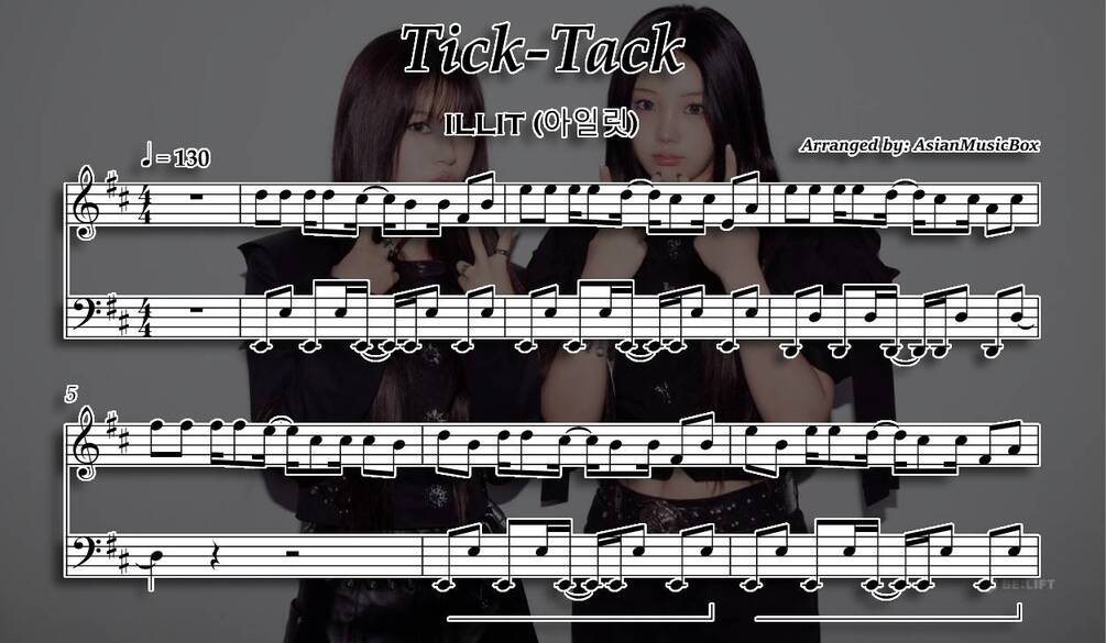 ILLIT (아일릿) - ‘Tick-Tack’ [Piano Sheet Music / MIDI / WAV]