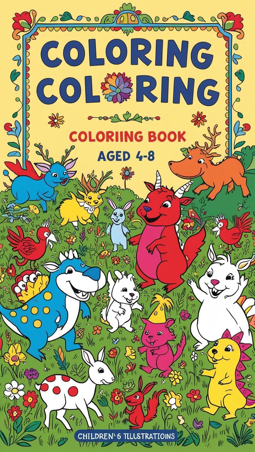 Coloring book theme animal for kids