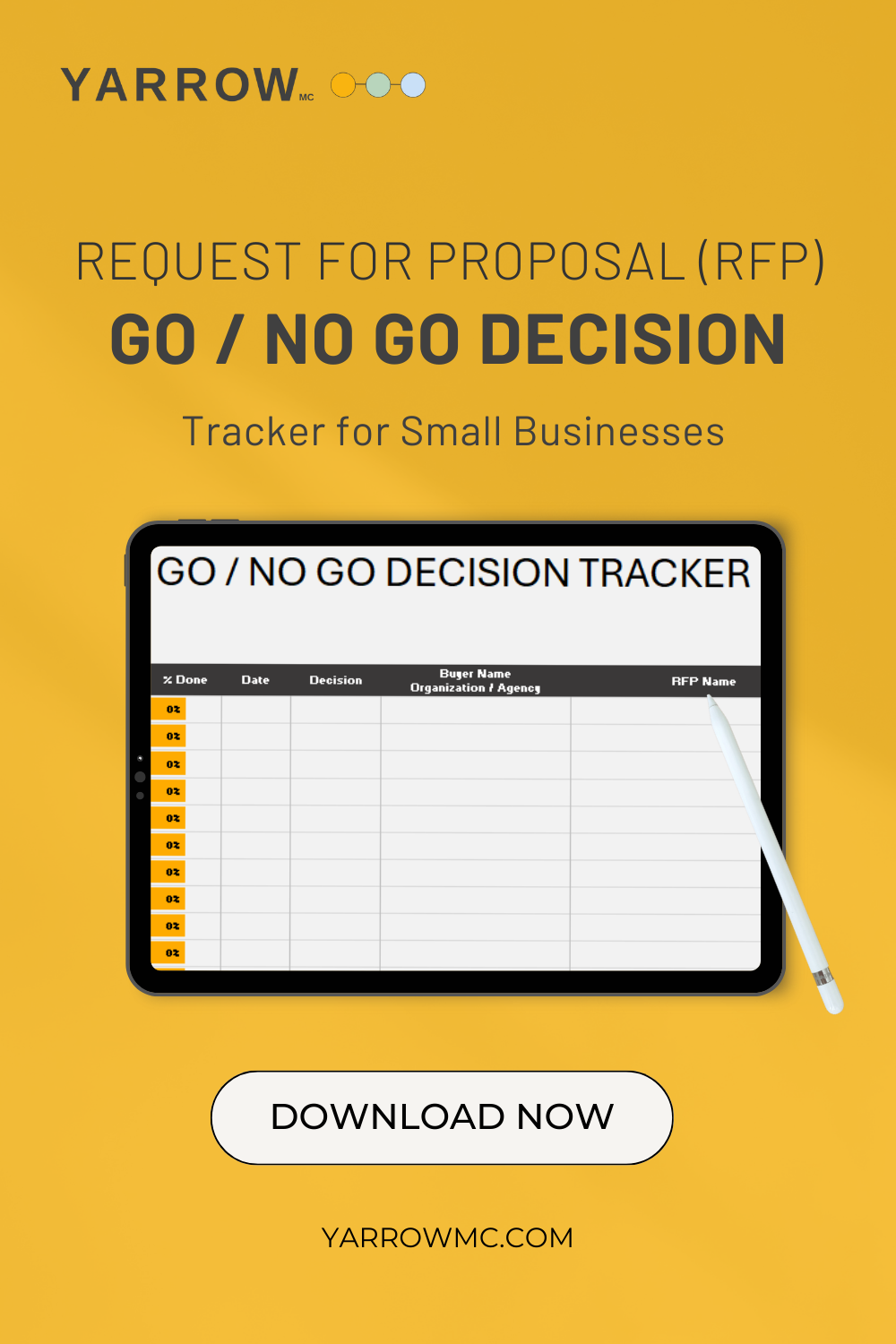 RFP Go / No Go Decision Tracker