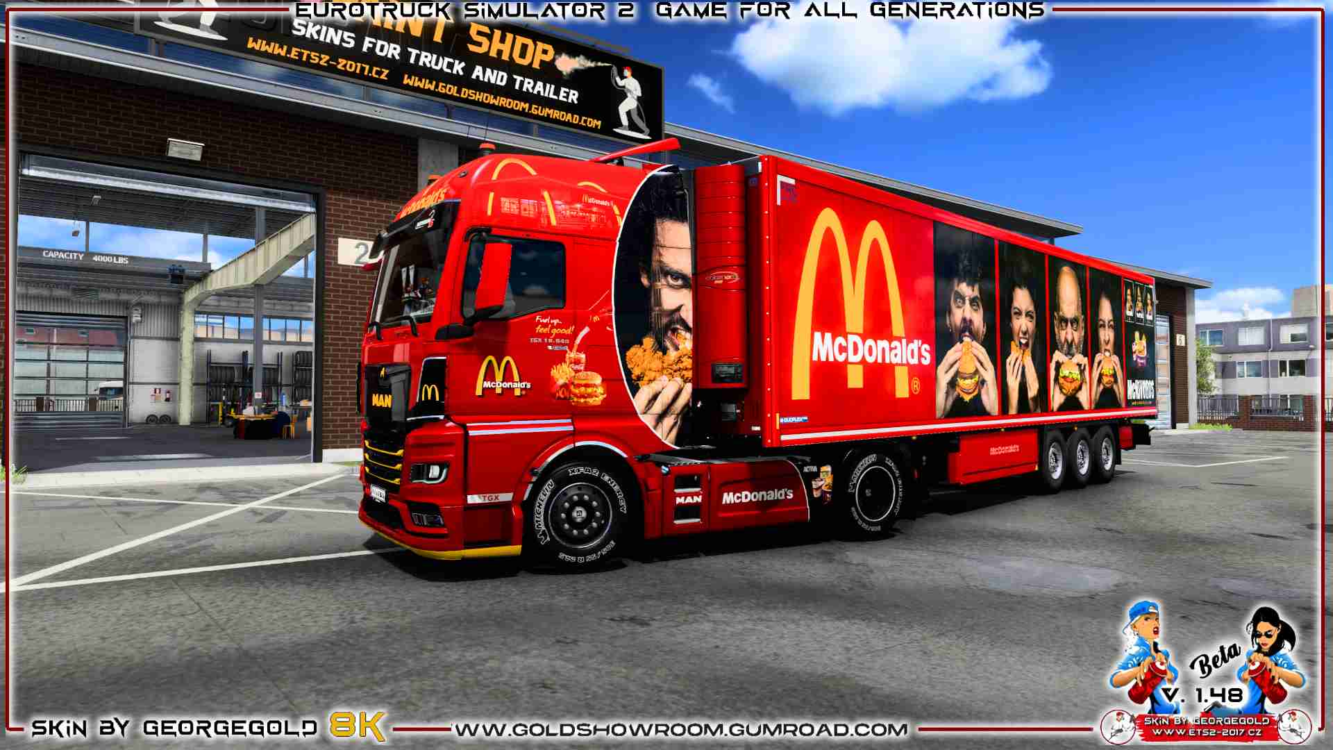 ETS 2 Skin Combo Man SCS 2020 McDonalds