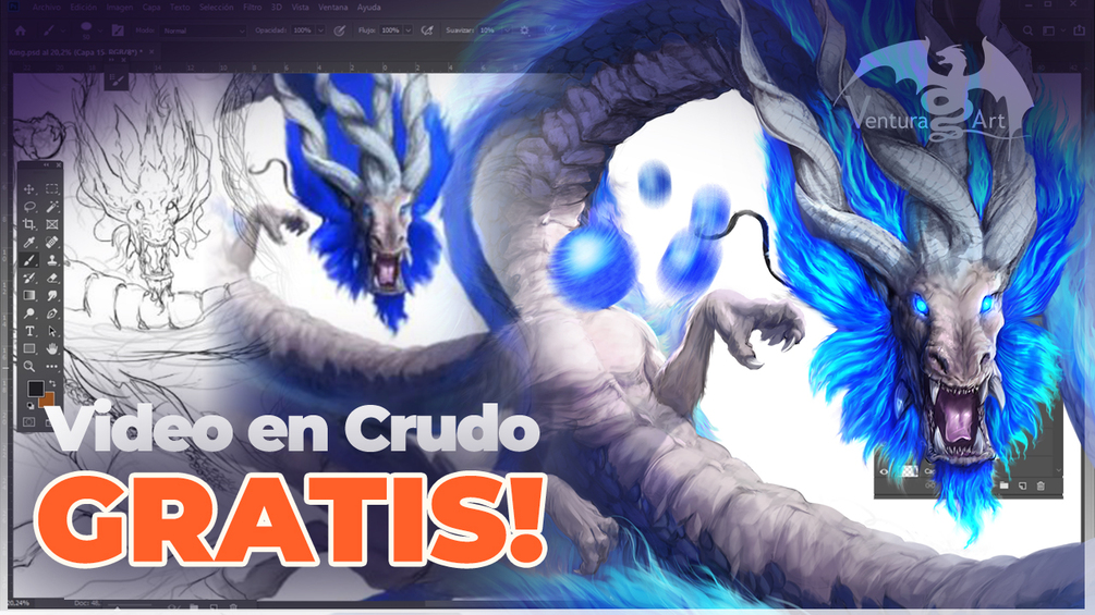 -GRATIS- Blue Long Dragon - Proceso completo