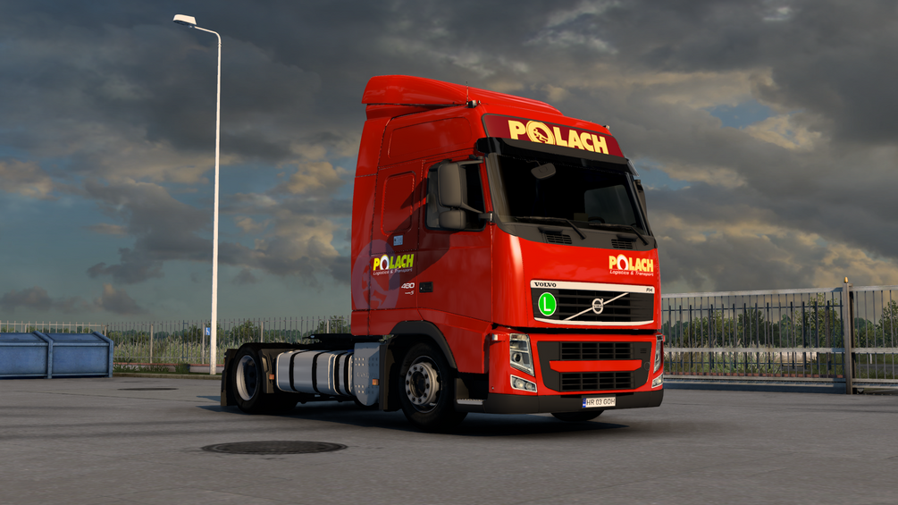 POLACH Logistics skin pack for Volvo fh3 , Daf 105 , Mercedes Benz mp4 , Schmitz mega and Krone ...
