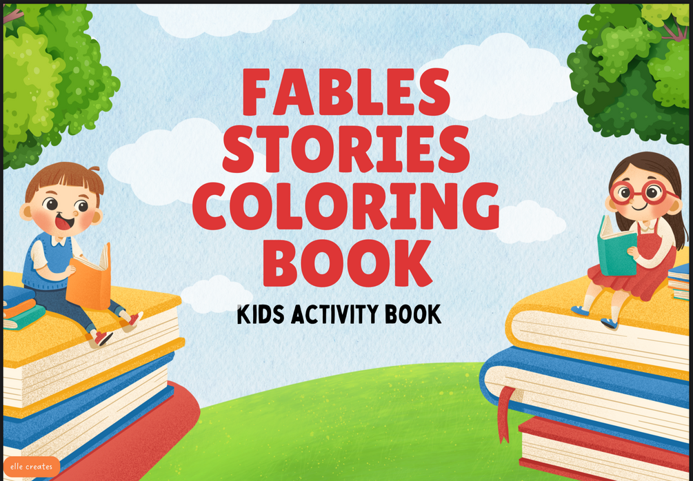Fables Stories Coloring Book for Kids