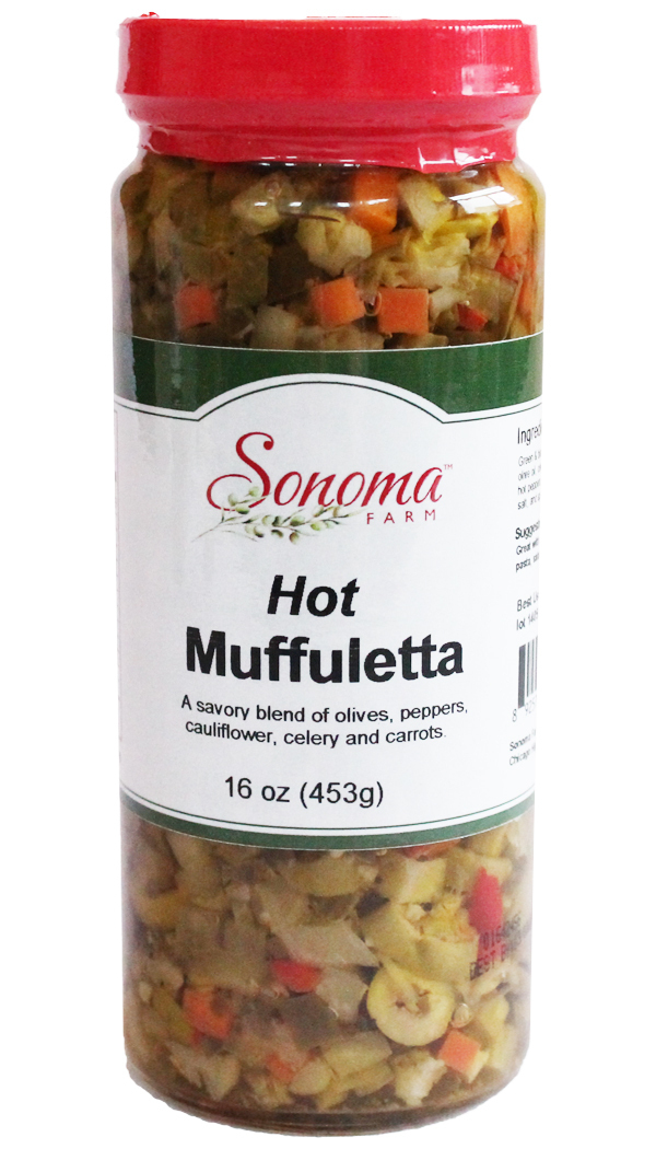 Muffuletta Hot ( Sicilian Olive Salad) 16oz