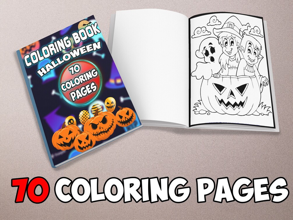 Halloween coloring pages - 70 pages coloring book
