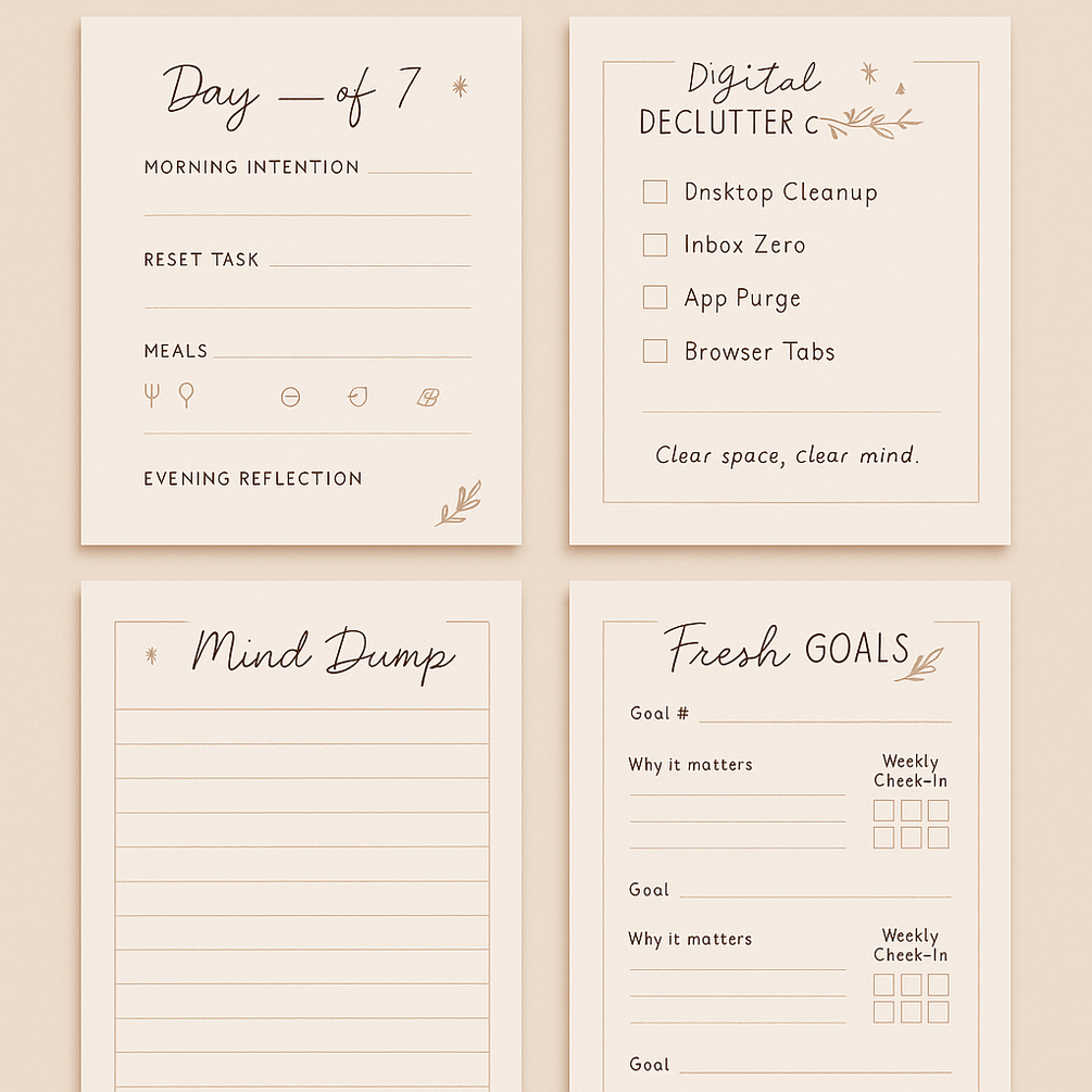 The Reset Kit — A Digital Detox & Reboot Planner