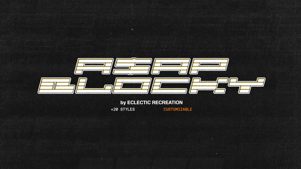 A$AP Blocky // a font by @ECLECTICRECREATION