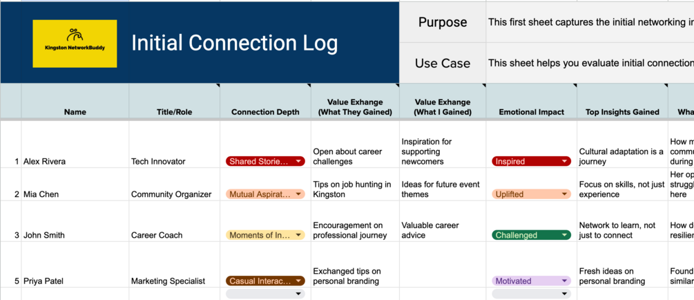 KNB Connection Log: Build a Network That Actually Means Something