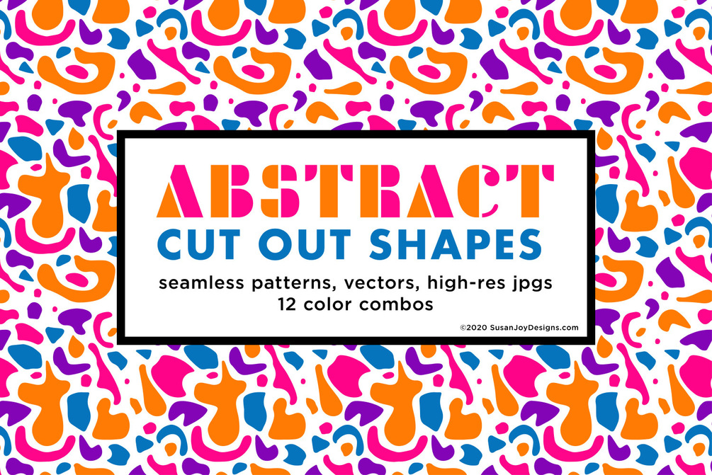 Abstract Cut Out Shapes Vectors & Seamless Patterns