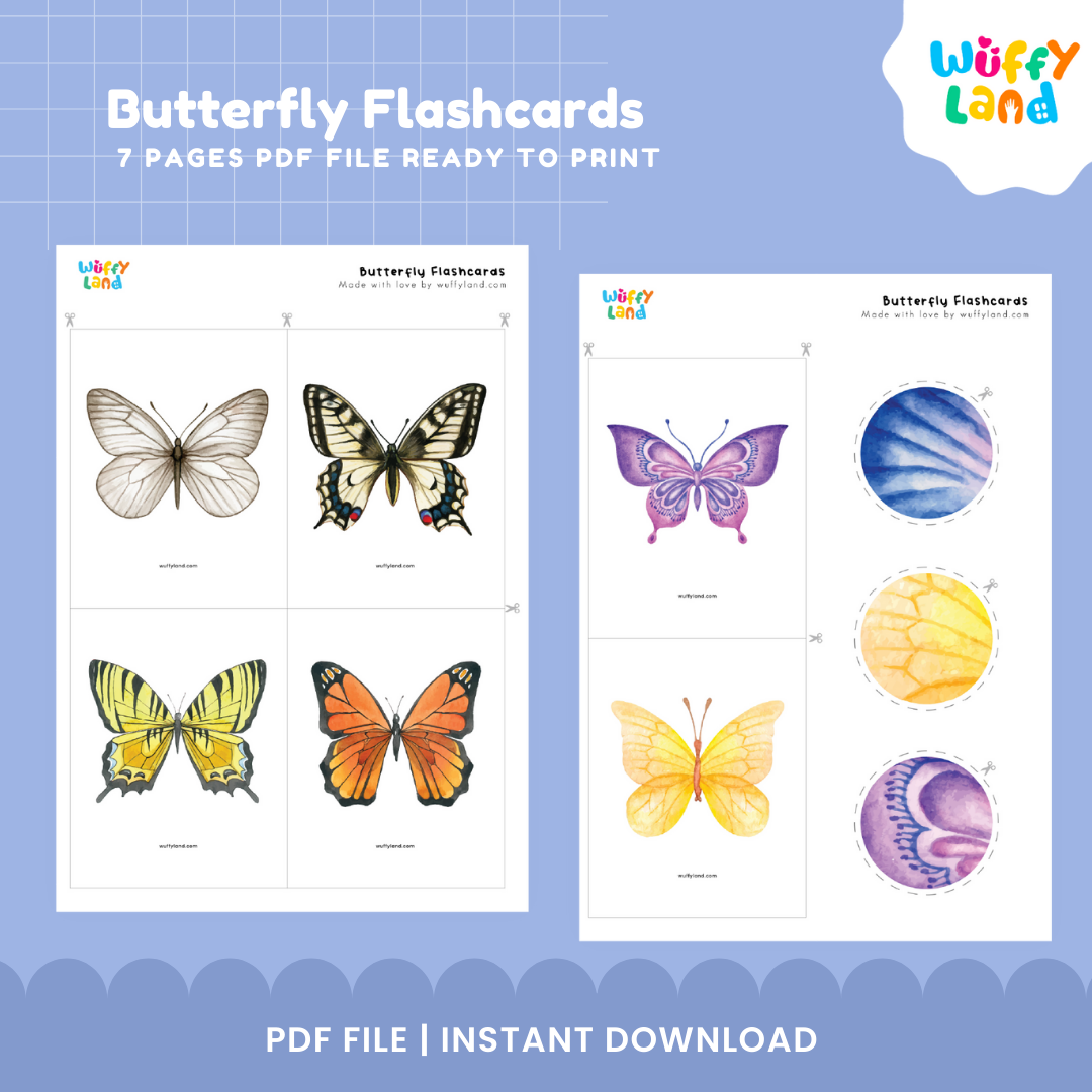 Butterfly Flashcards – Beautiful Printable Set for Kids & Educators!