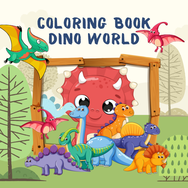 COLORING BOOK DINO WORLD!