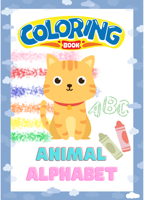 ANIMALS ALPHABET COLORING BOOK FOR KIDS