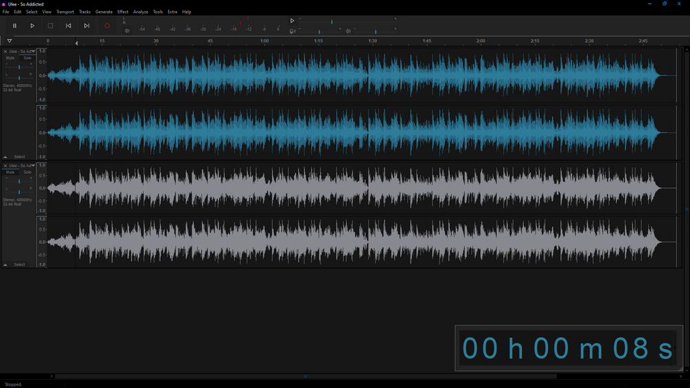 Audacity Dark Vain Theme for Audacity 2.3+