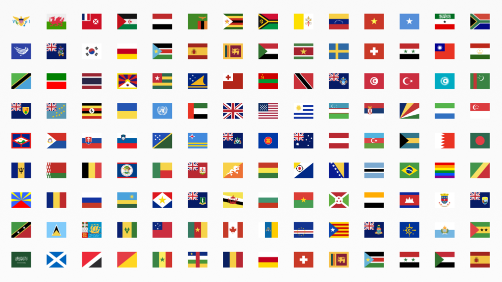 287 Flag icons - SVG set