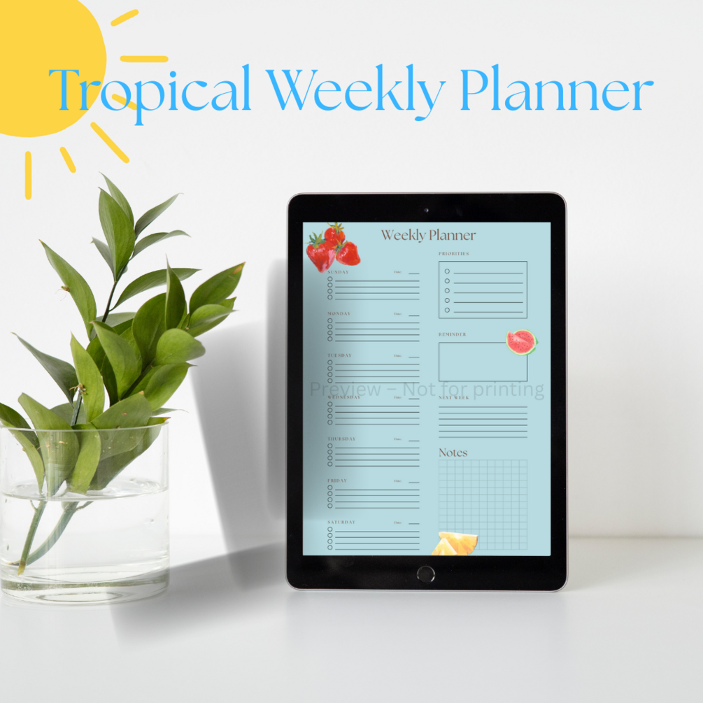 Tropical Planner Bundle (Daily + Weekly PDF)
