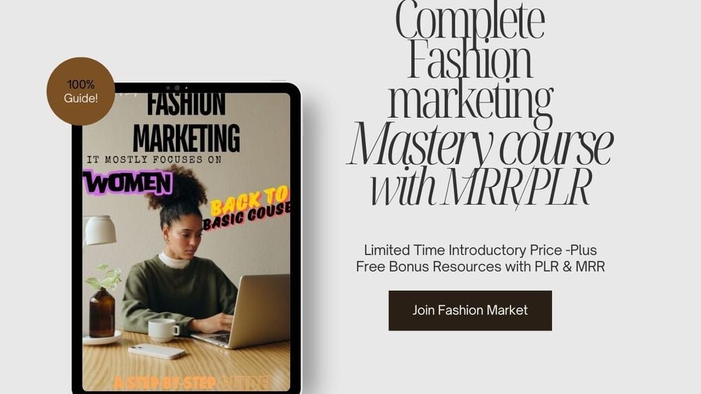 Back to Basic Fashion Marketing Course with MRR & PLR I MRR I Master ...