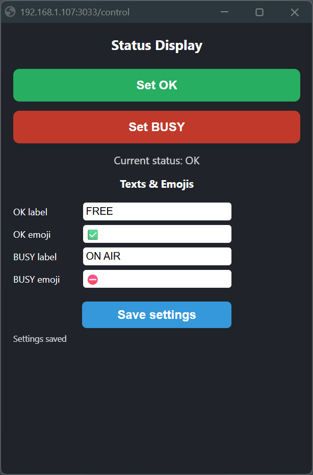 Status Display