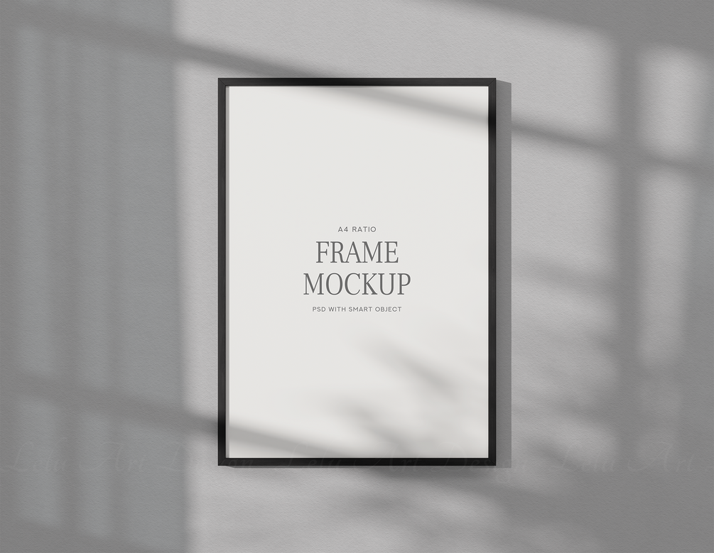 [Free] Black Frame Mockup 5:7 (A4)