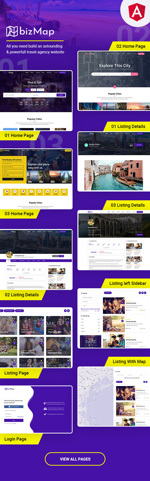 BizMap - Directory Listing Angular 12 Template
