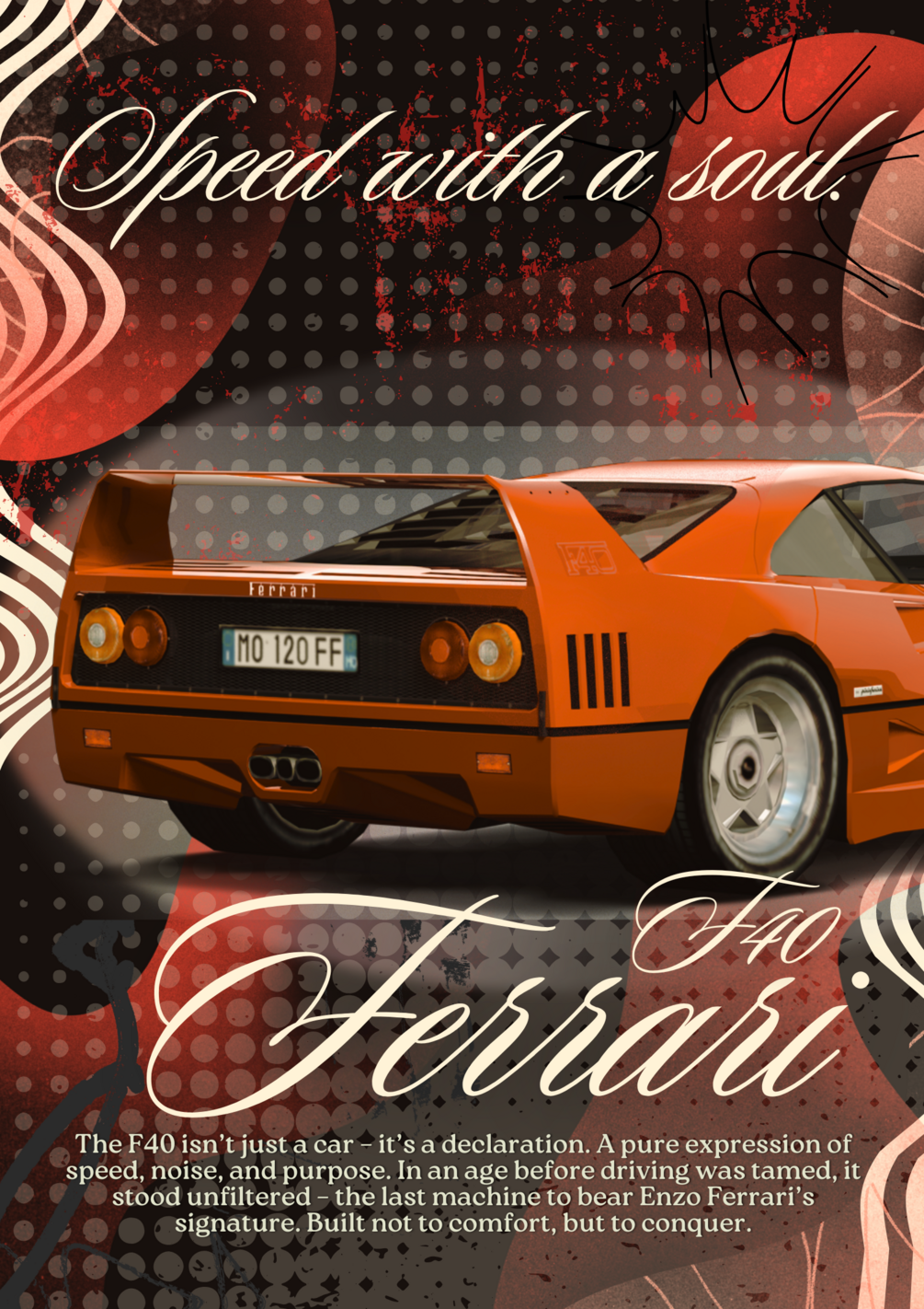 Ferrari F40 Printable Poster Pack