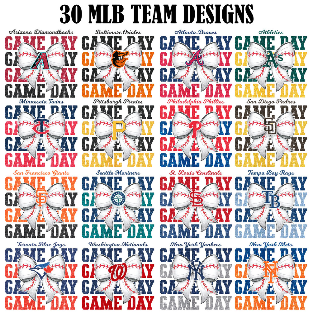 30 MLB GAME DAY DESIGNS BUNDLE