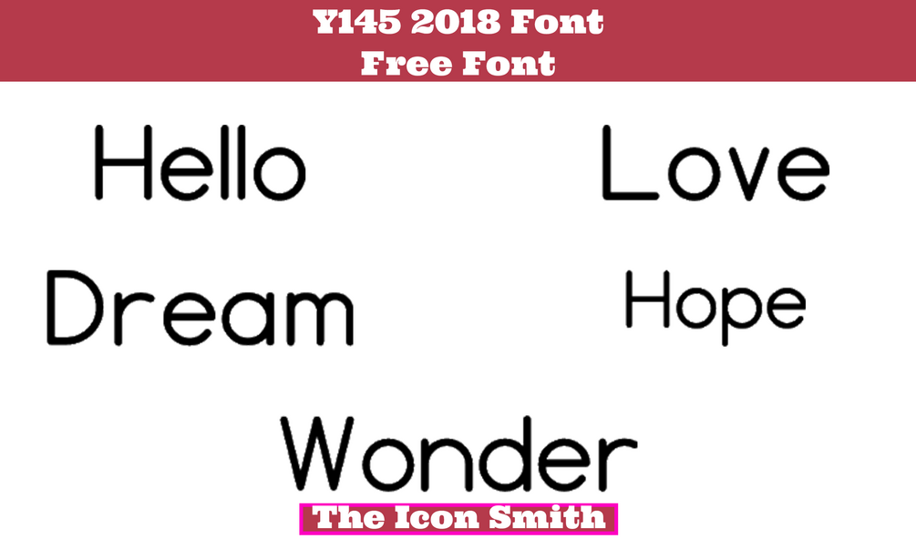 Free Y145 2018 Font F43207