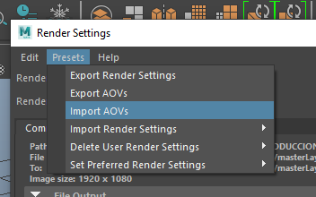 Redshift Quick Render setting and AOVs for Maya