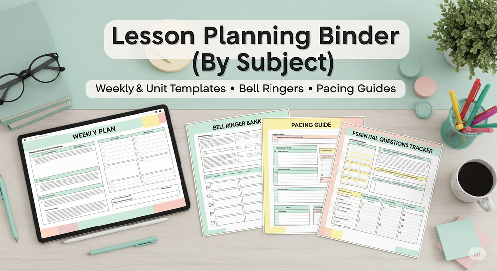 Lesson Planning Binder (By Subject) – Ultimate Teacher Planning Kit