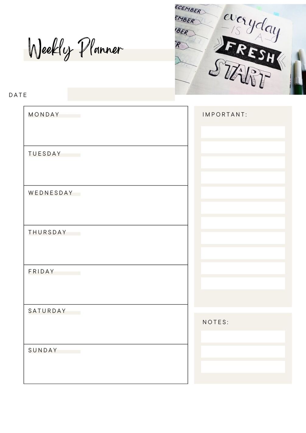 DIGITAL WEEKLY PLANNER COMPILATION