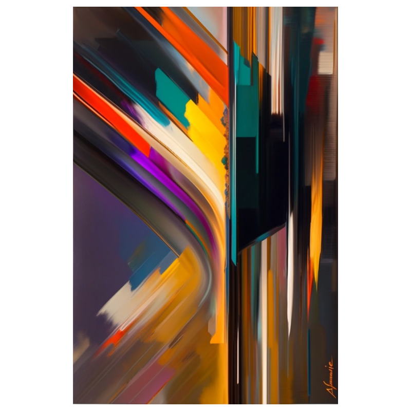 3 Abstract Paintings ,MULTICOLOR, A3 size