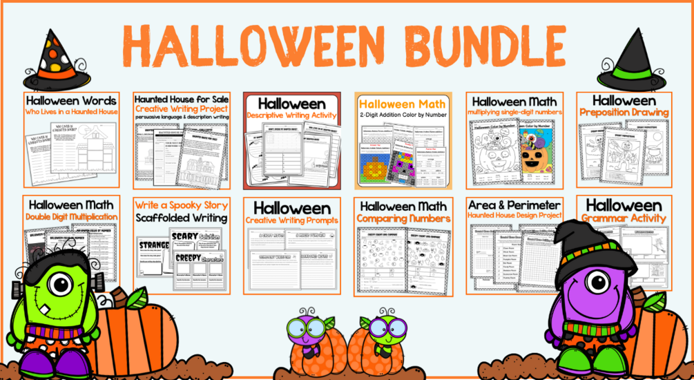 Halloween BIG Bundle | Engaging Worksheets & Activities for Grades k-5