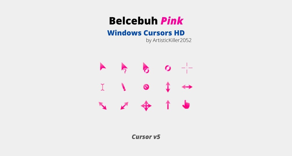 Belcebuh v5 Pink - Alternative Cursor HD Windows 11/10/7