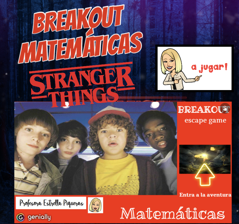 BREAKOUT DE STRANGER THINGS "MATEMÁTICAS" CON PLANTILLA REUTILIZABLE