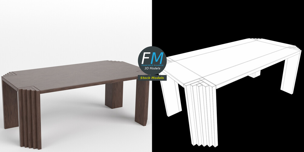 3D MODEL - Table desk 8
