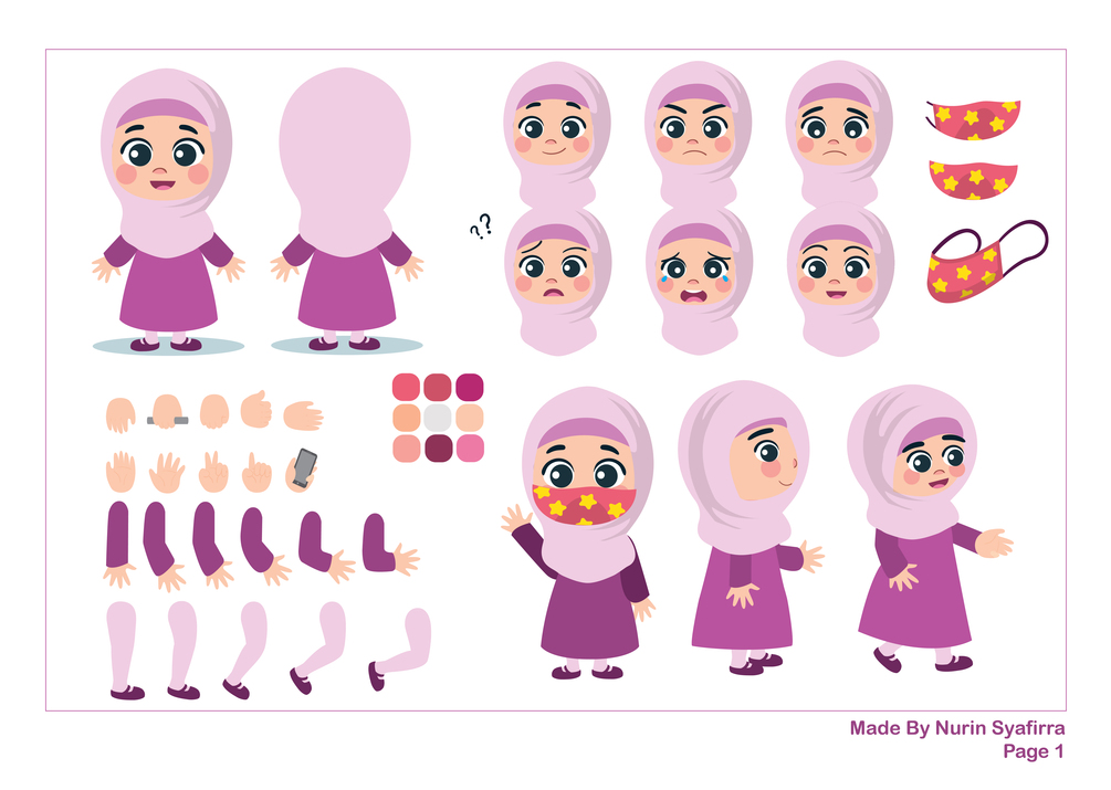 Vector Hijab Character Design