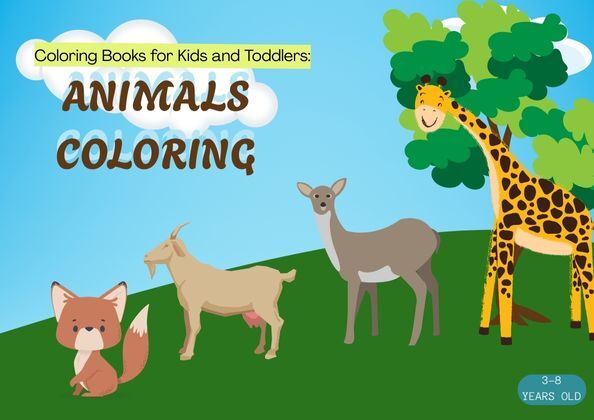 ANIMALS COLORING BOOK//1-27 pages//3-8 year-old